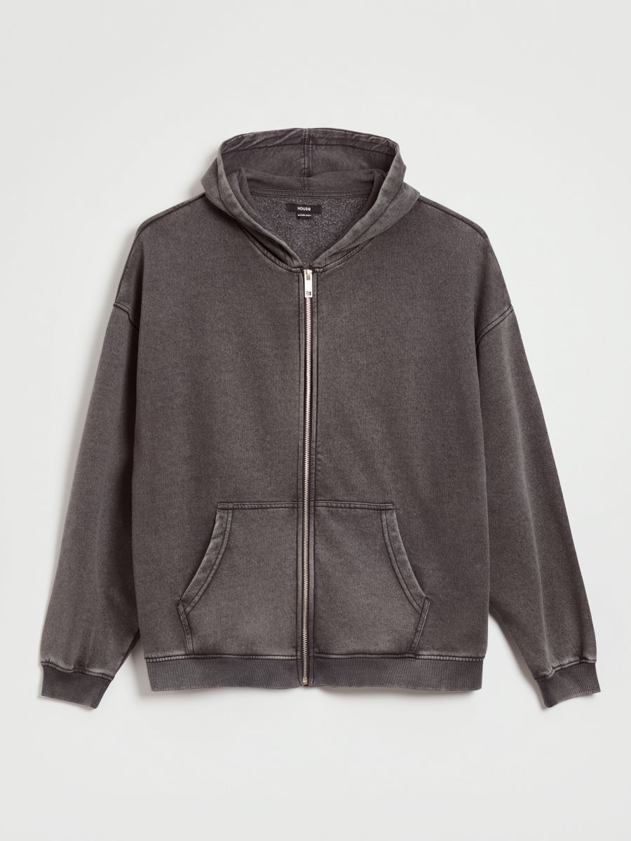 Hanorac cu fermoar lung Culoare gri deschis - HOUSE - 199AB-09X