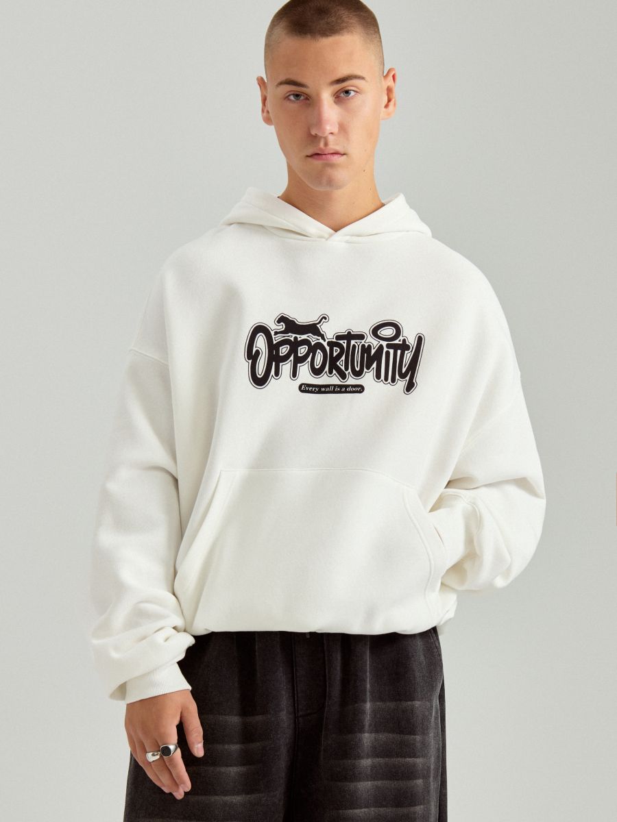 Hanorac cu imprimeu Culoare cremă - HOUSE - 601EC-01X