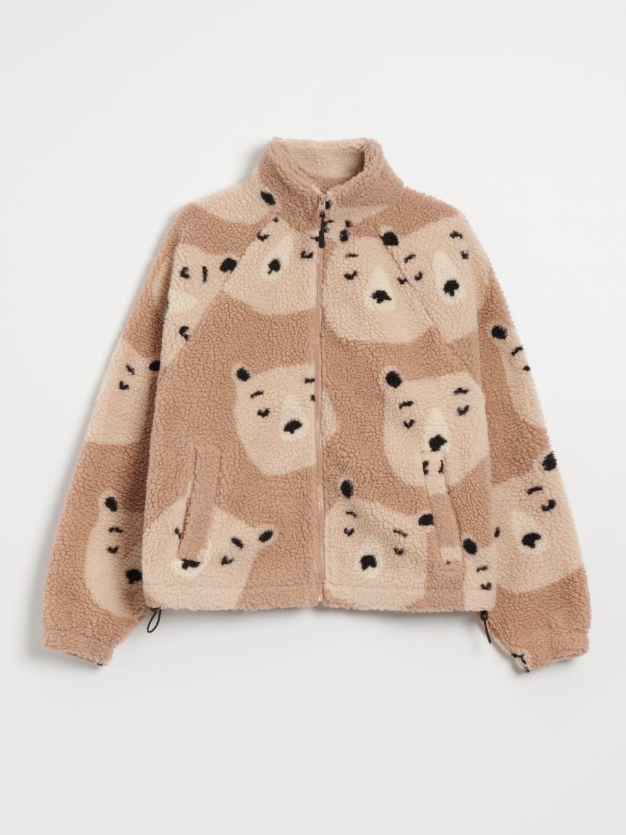 Polarowa bluza w misie - HOUSE - 6490W-MC1