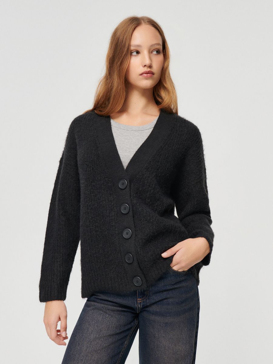 Cárdigan oversize Color gris oscuro - HOUSE - 6860W-90M