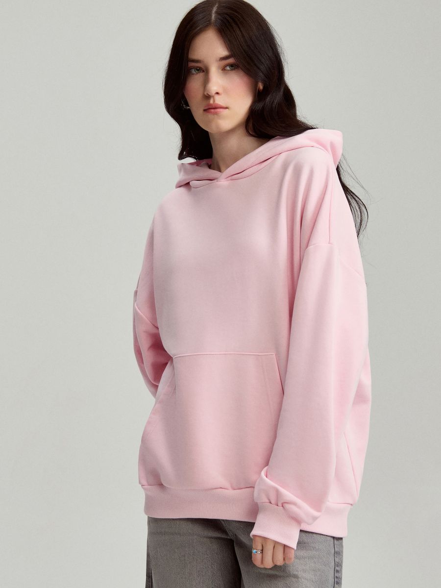 Mikina s kapucňou Farba pastelovo ružová - HOUSE - 933EW-03X