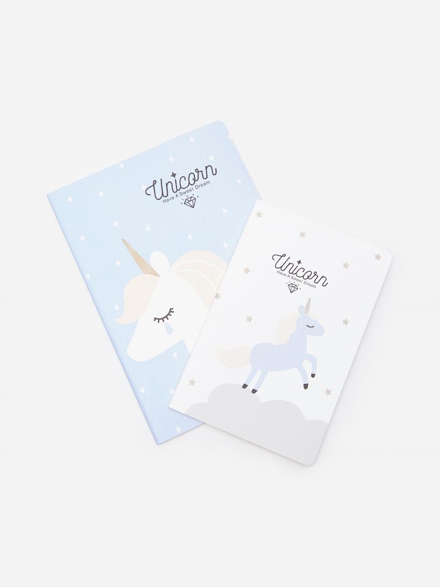 Unicorn notebooks set Farbe bunt - HOUSE - WW095-MLC
